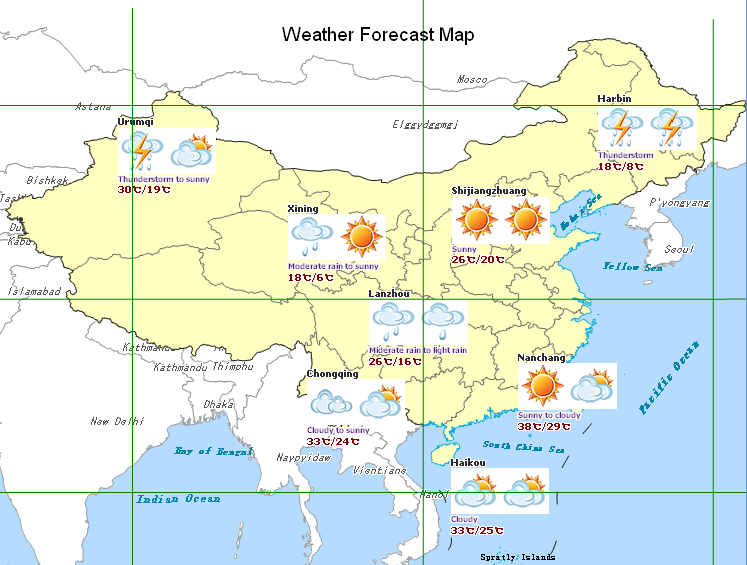How to Create Weather Forecasting Label Matrix Map