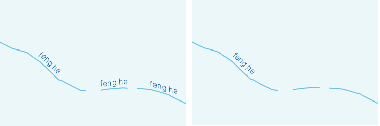 How to Label along Lines