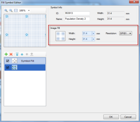 UI for the Fill Symbol Editor
